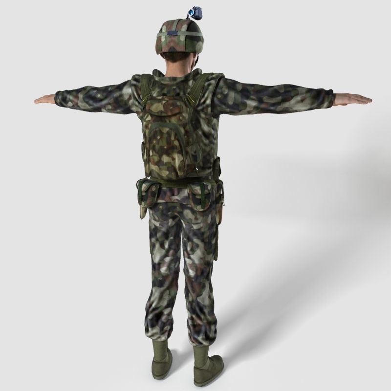 3D model Low Poly Soldier Rigged Character VR / AR / low-poly | CGTrader