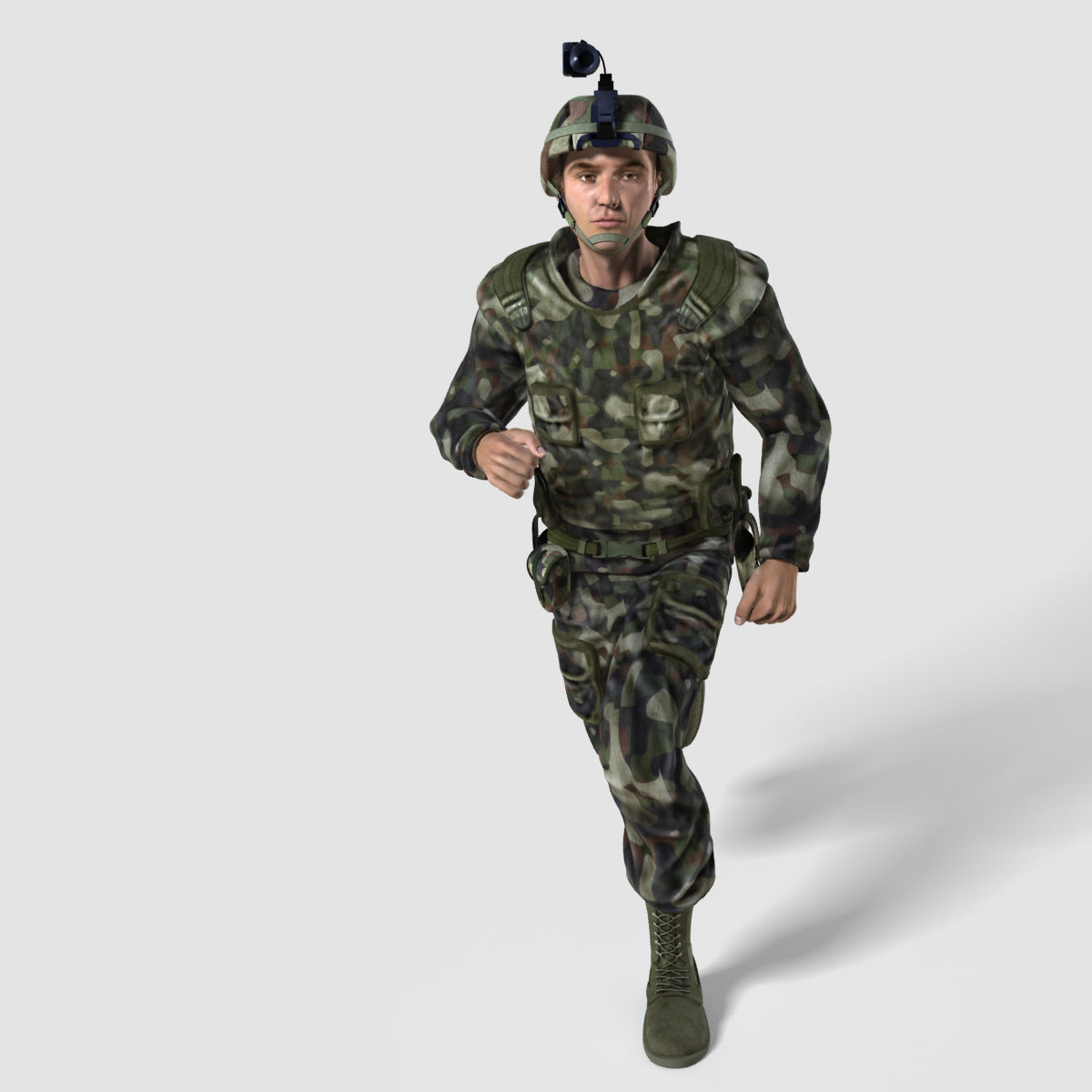 3D model Low Poly Soldier Rigged Character VR / AR / low-poly | CGTrader