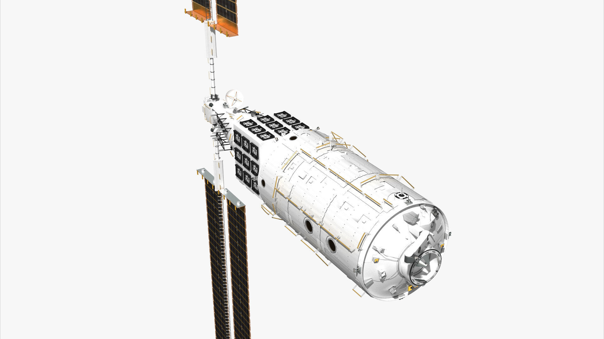 wentian module china space station 3D model animated rigged | CGTrader