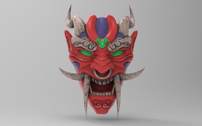 3D model Oni Mask VR / AR / low-poly | CGTrader