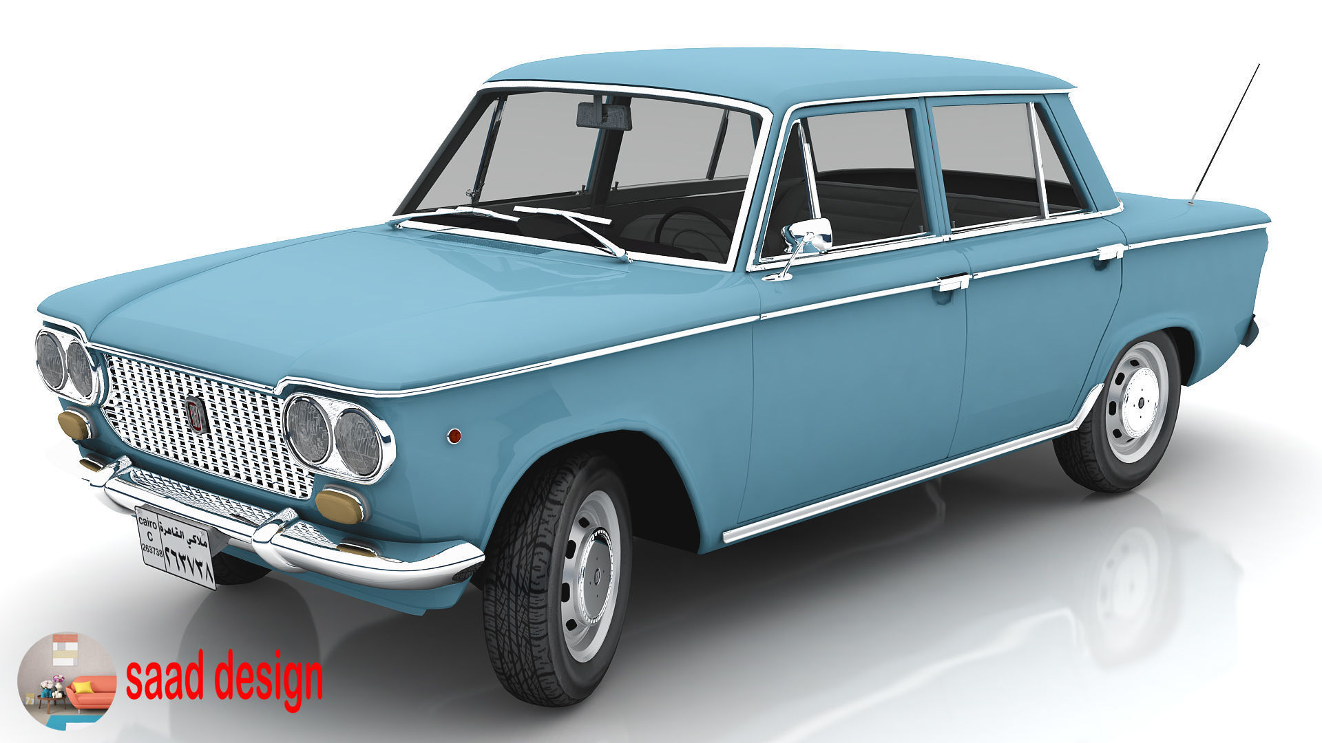 zastava fiat 1300 1965 3d model 3D model | CGTrader