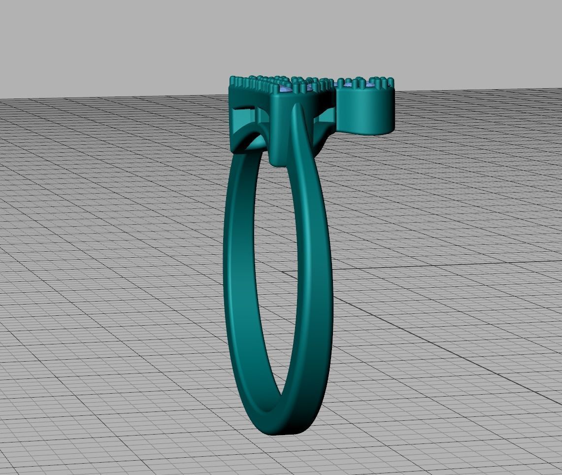 Diamond Hangers Ring Unique Design Ring 3dmodel 3D model 3D printable ...