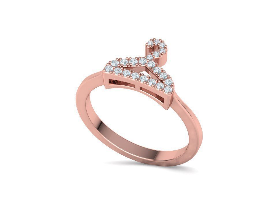 Diamond Hangers Ring Unique Design Ring 3dmodel 3D model 3D printable ...