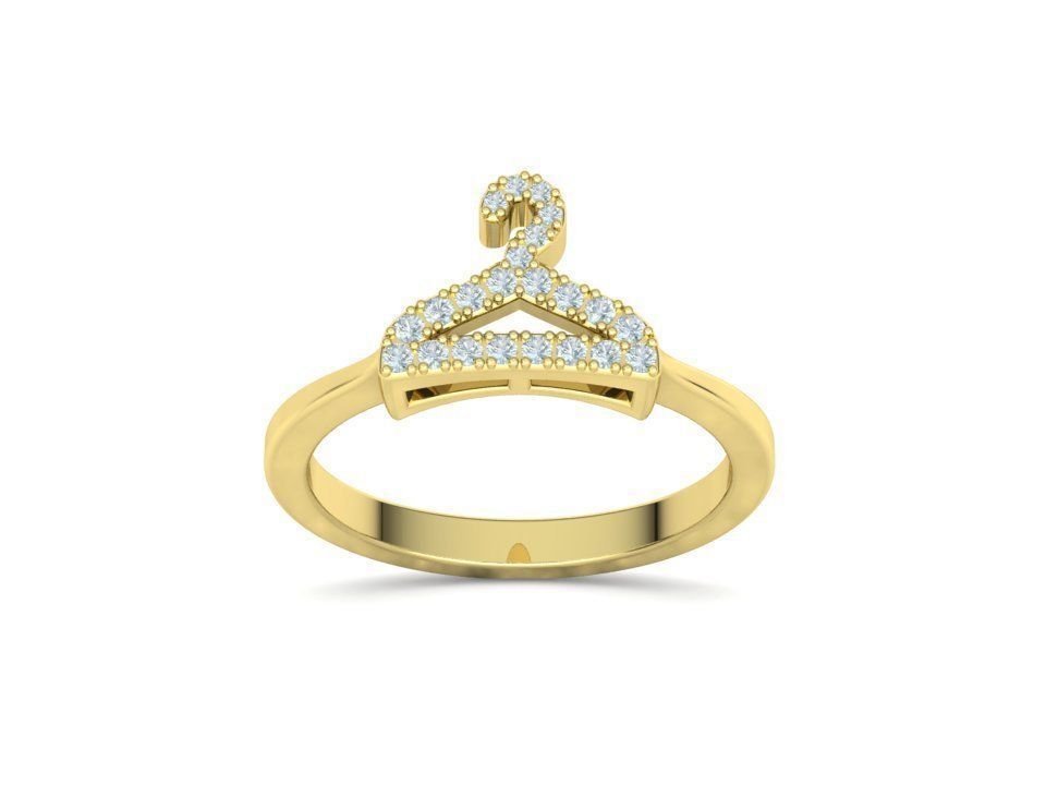 Diamond Hangers Ring Unique Design Ring 3dmodel 3D model 3D printable ...