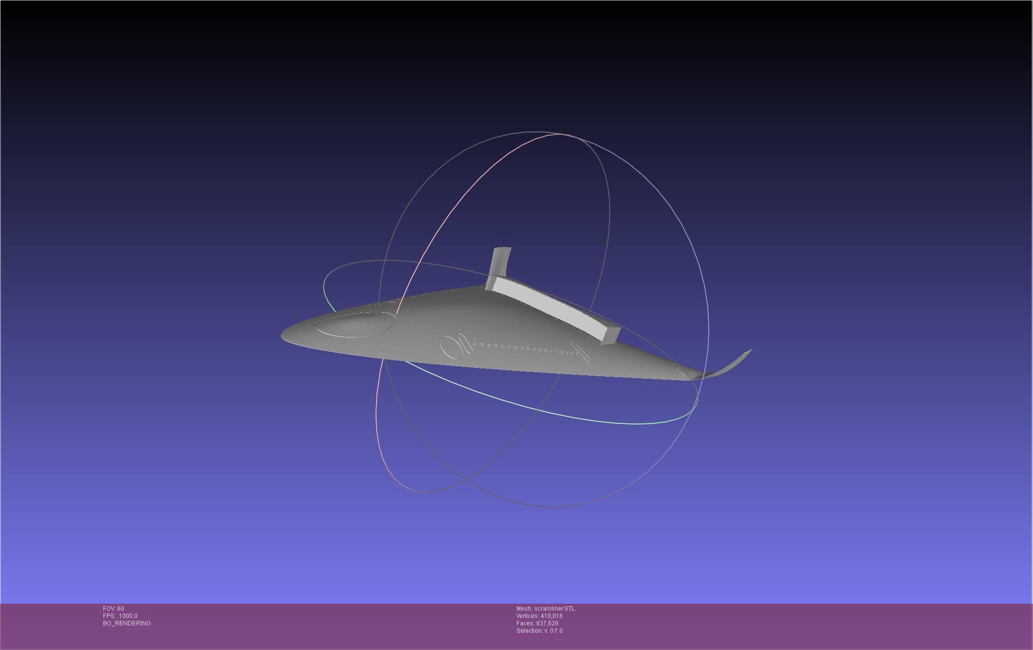 Hypersonic Scramjet Airliner Concept Printable Miniature 3D model 3D ...