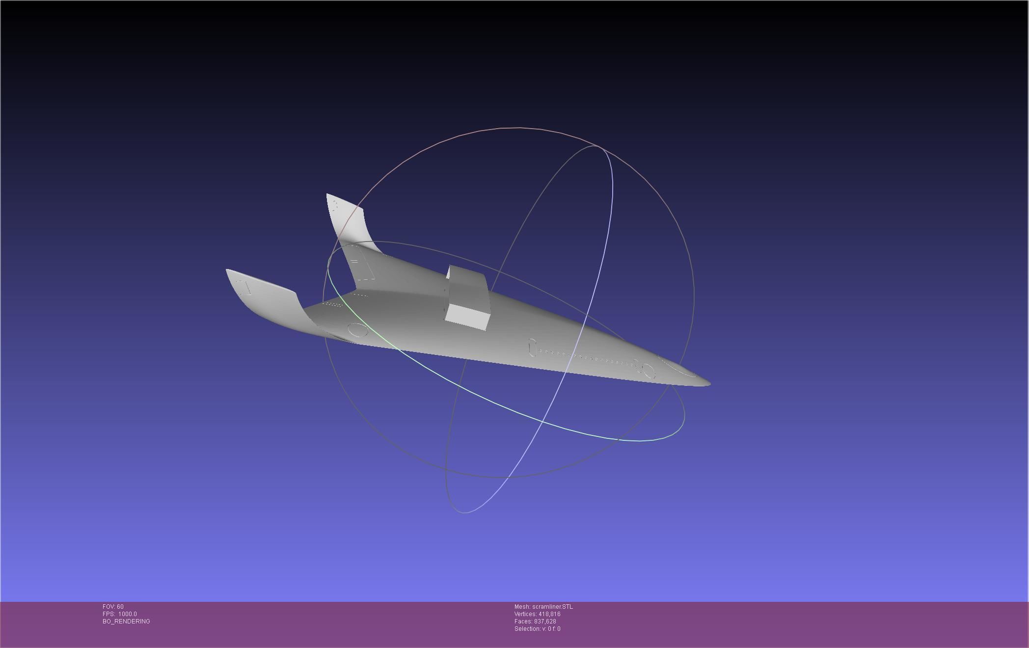 Hypersonic Scramjet Airliner Concept Printable Miniature 3D model 3D ...
