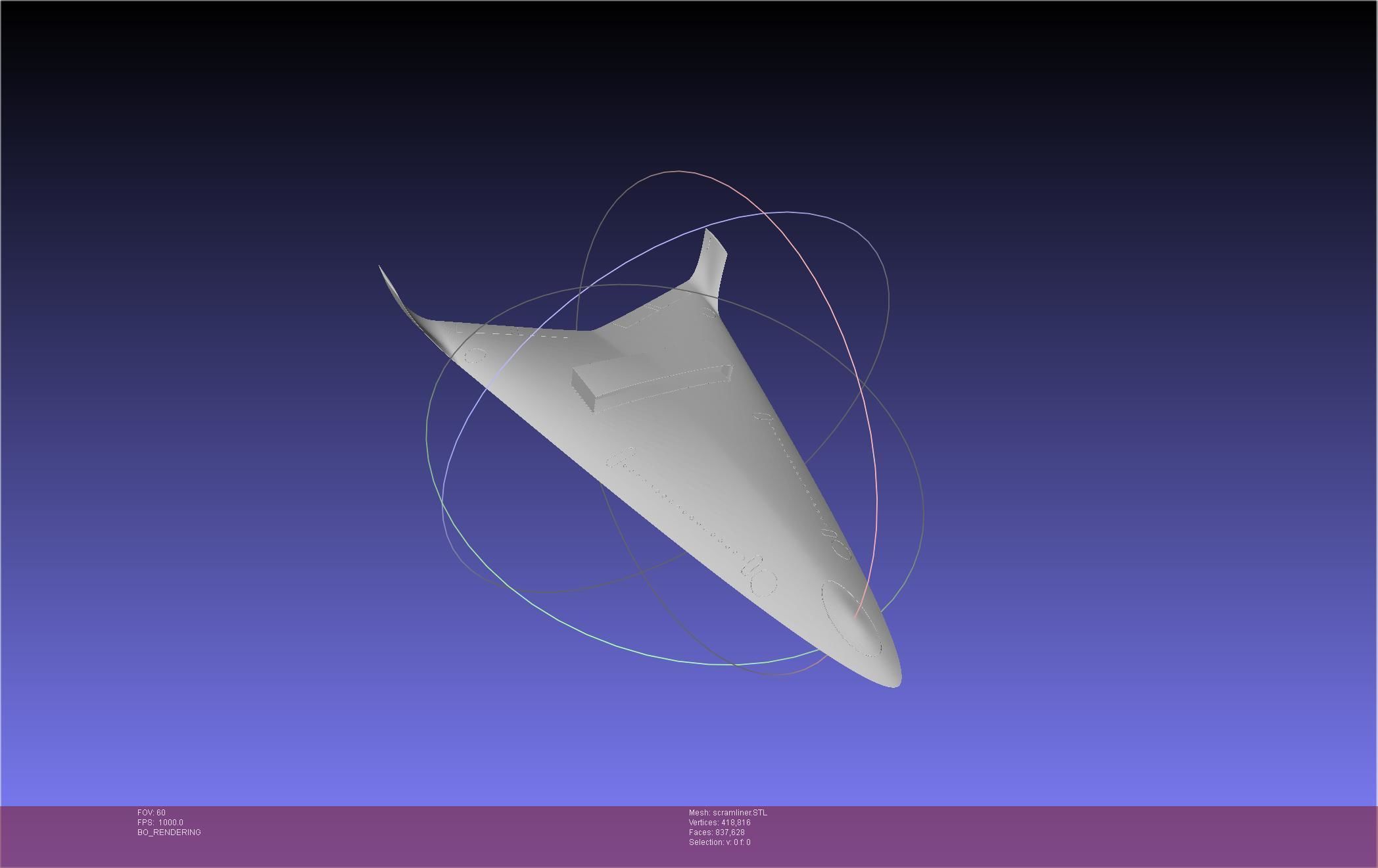 Hypersonic Scramjet Airliner Concept Printable Miniature 3D model 3D ...