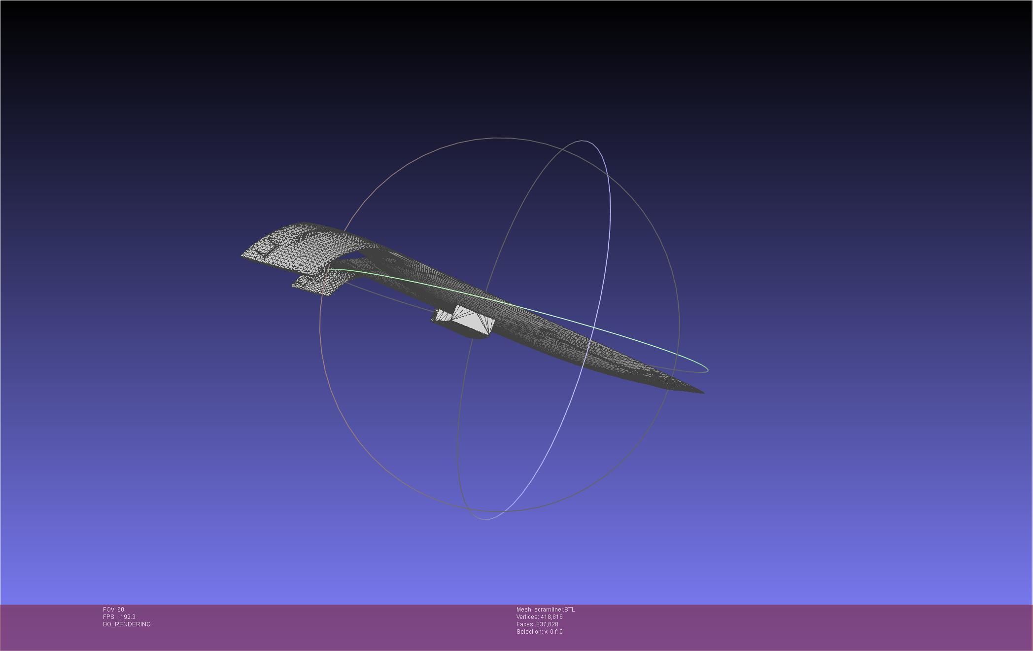 Hypersonic Scramjet Airliner Concept Printable Miniature 3D model 3D ...