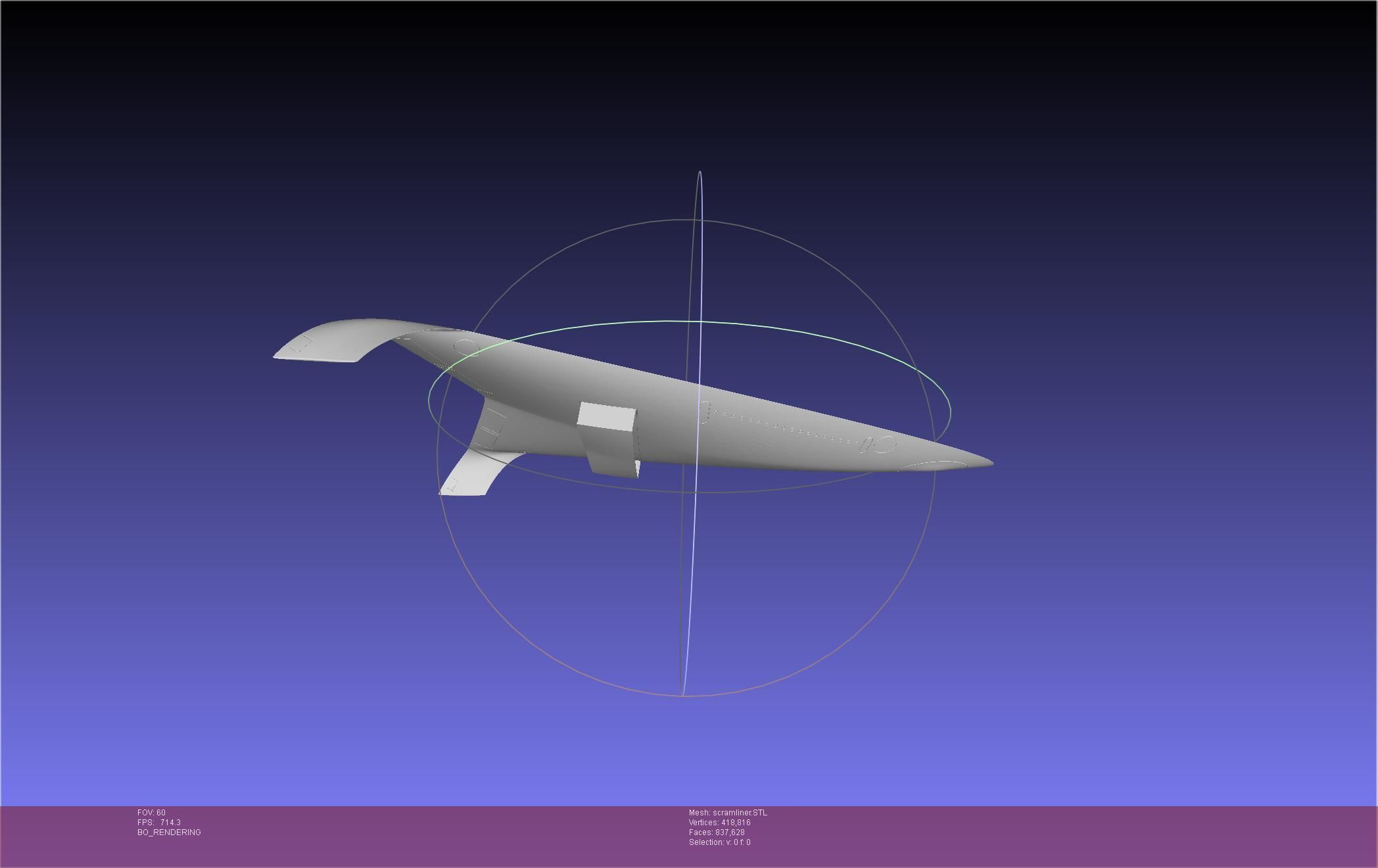Hypersonic Scramjet Airliner Concept Printable Miniature 3D model 3D ...
