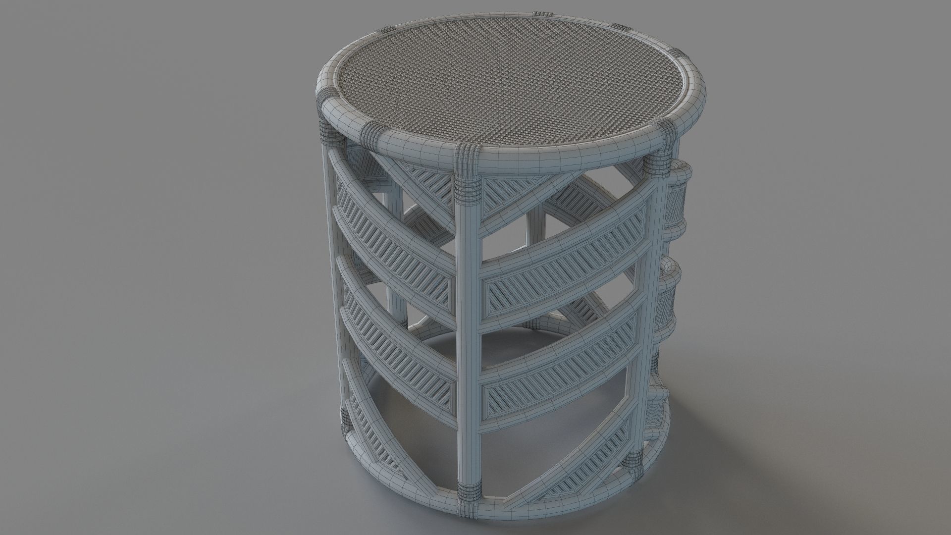 Lehner Drum End Table Brown 3D model | CGTrader