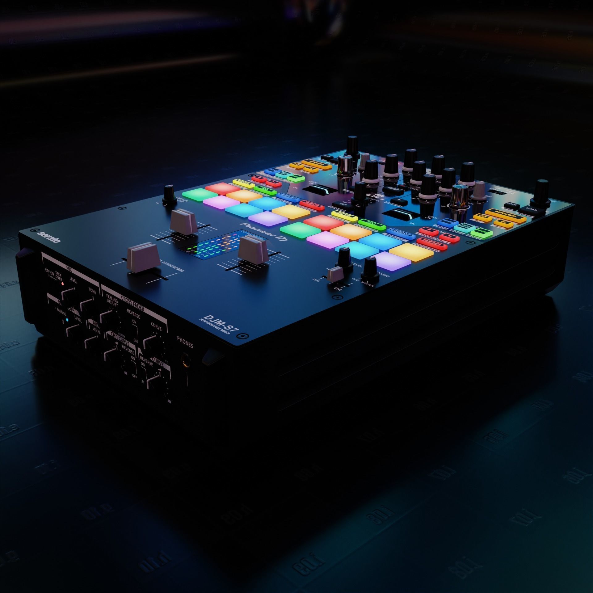 Pioneer DJ DJM-S7 DJ Battle Mixer 3D model | CGTrader