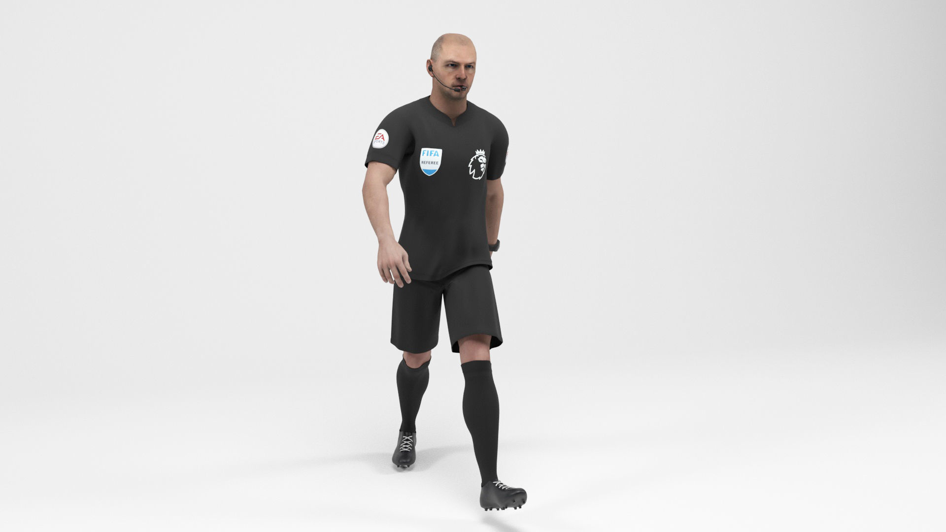 Referee 1 soccer 3D model animated rigged | CGTrader