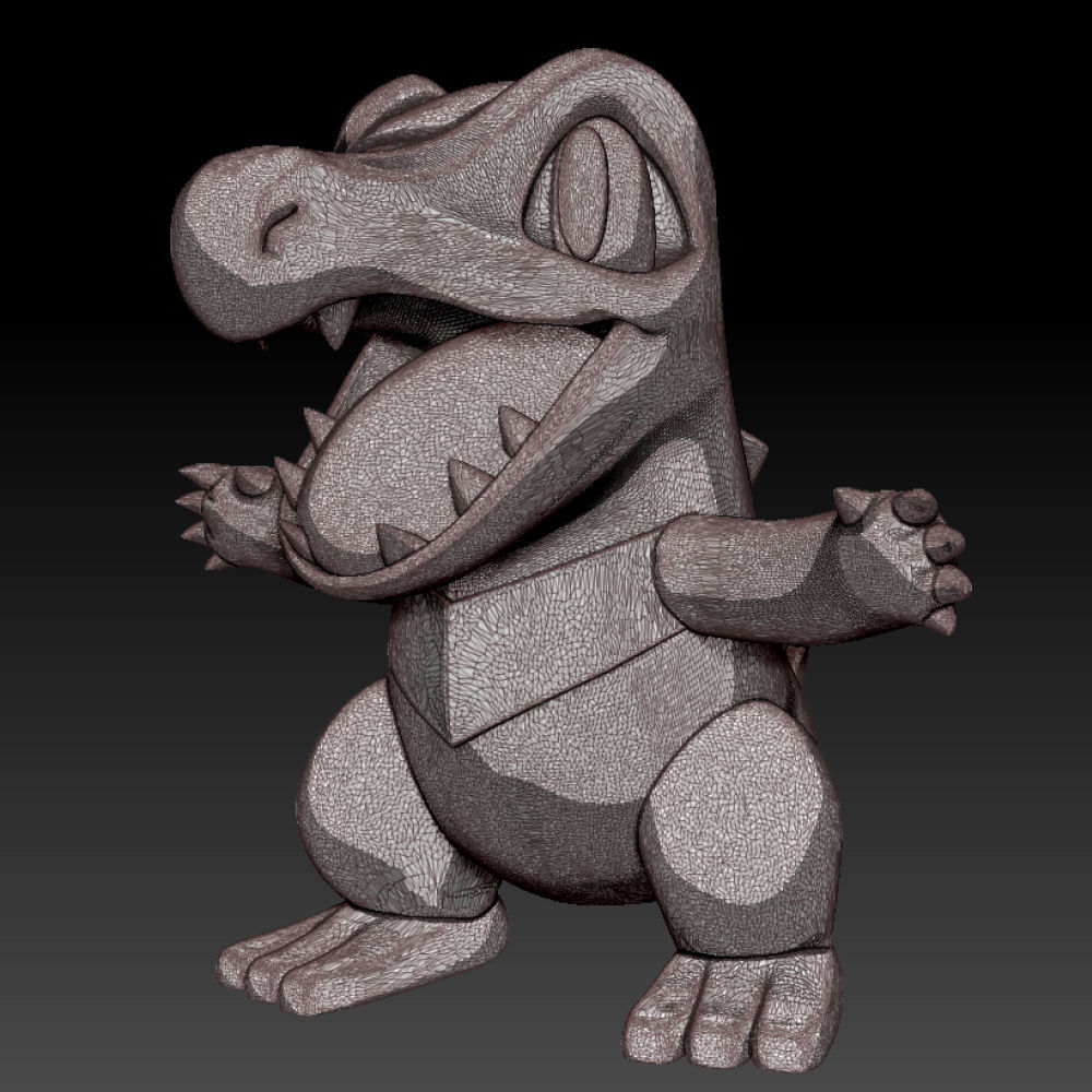 Pokemon Totodile For 3d Printing 3d Model 3d Printable Cgtrader