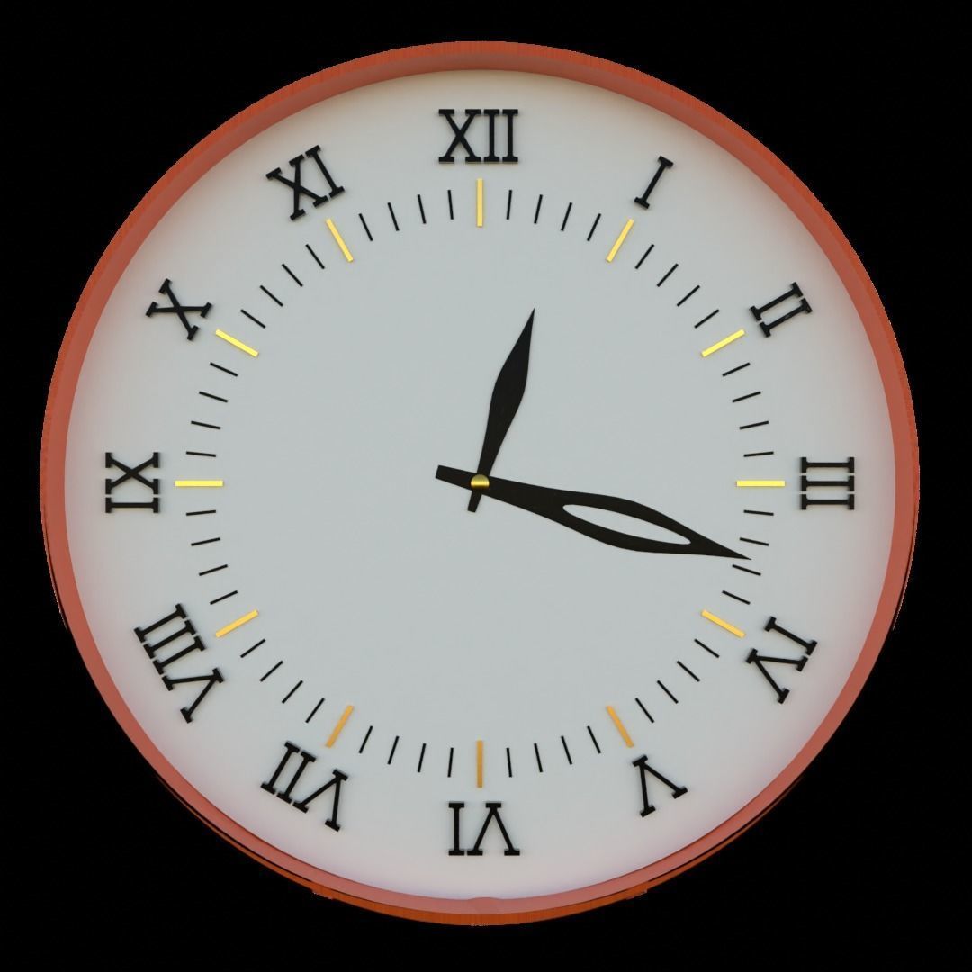 Simple clock with Roman numbers free VR / AR / low-poly 3D model | CGTrader
