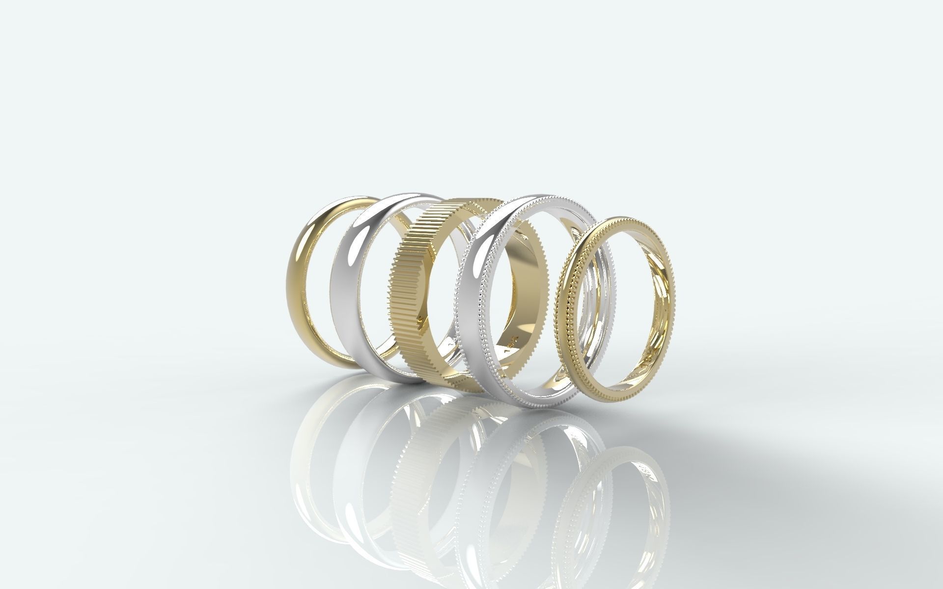 Milgrain supreme band 4mm 3D model 3D printable | CGTrader