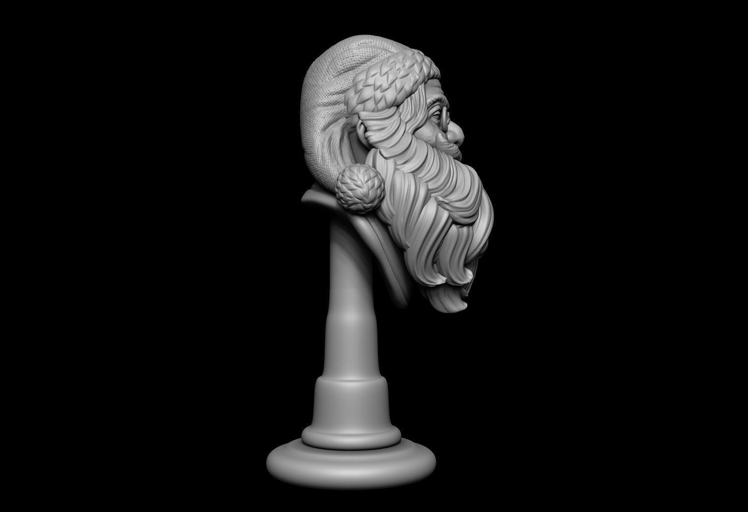 Santa Claus Bust 3D model 3D printable | CGTrader
