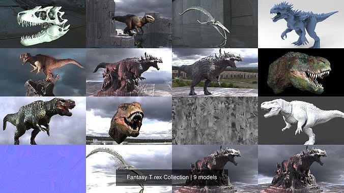 Fantasy T rex Collection | CGTrader