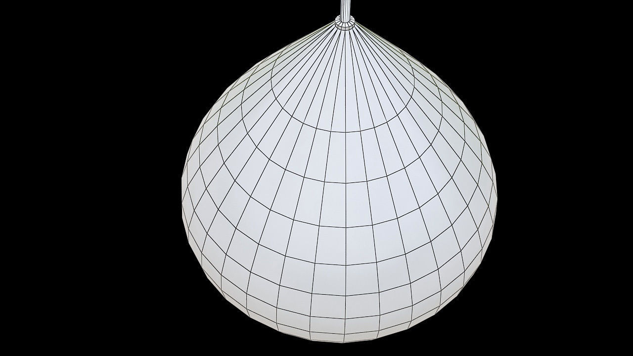 teardrop shaped hanging lamp 3D model | CGTrader