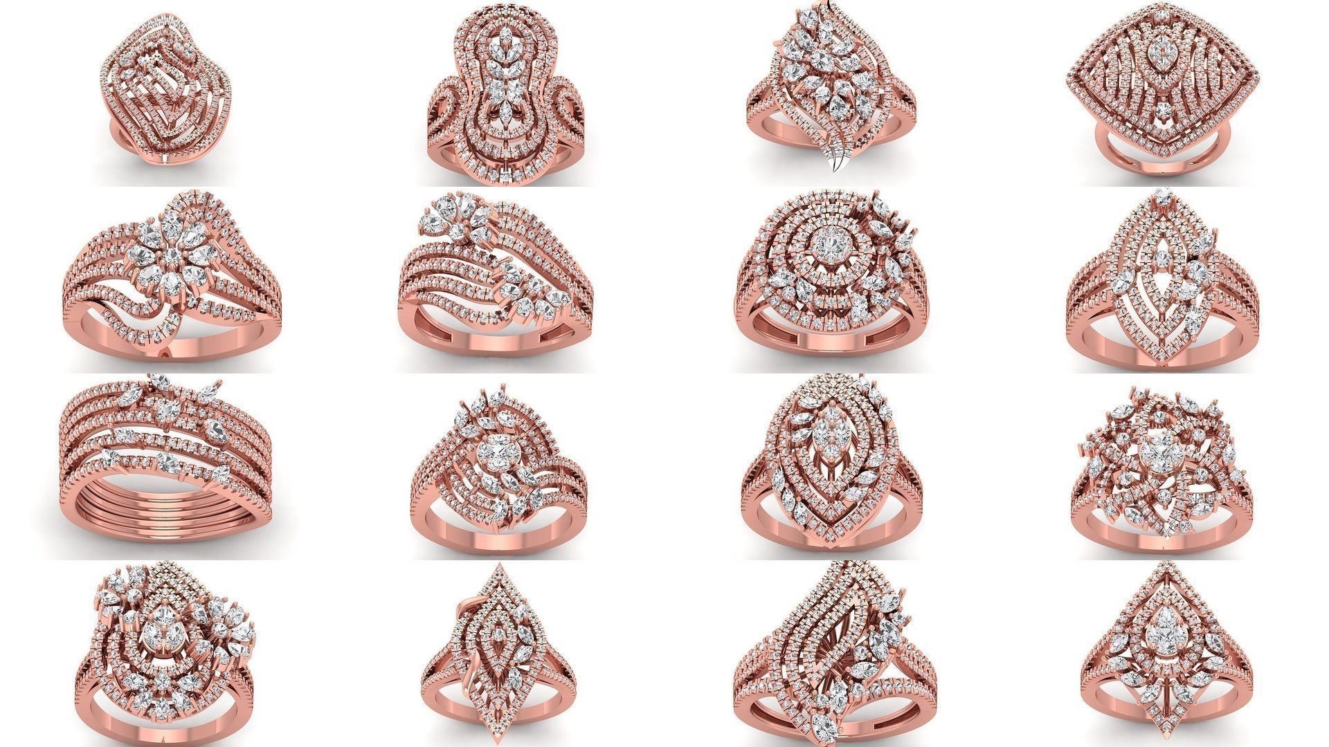 110 Solitaire Engagement Wedding Women Bridal Rings Collection | CGTrader