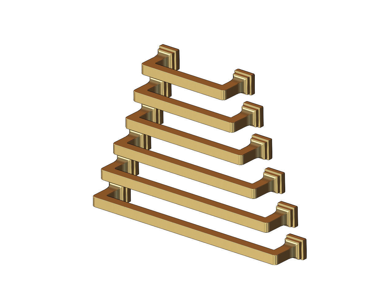 Cabinet drawer handle and pull N001 miniset 3D model 3D printable ...