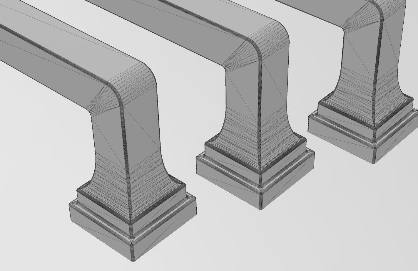 Cabinet drawer handle and pull N001 miniset 3D model 3D printable ...