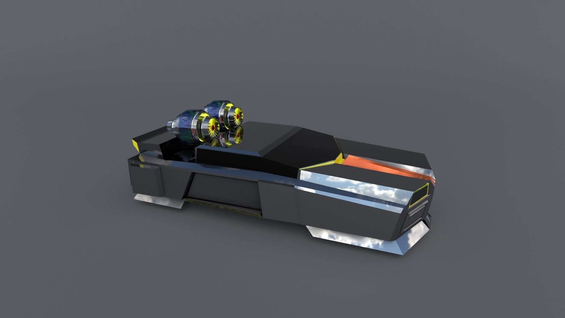 3D model of scifi jet car 3D model | CGTrader