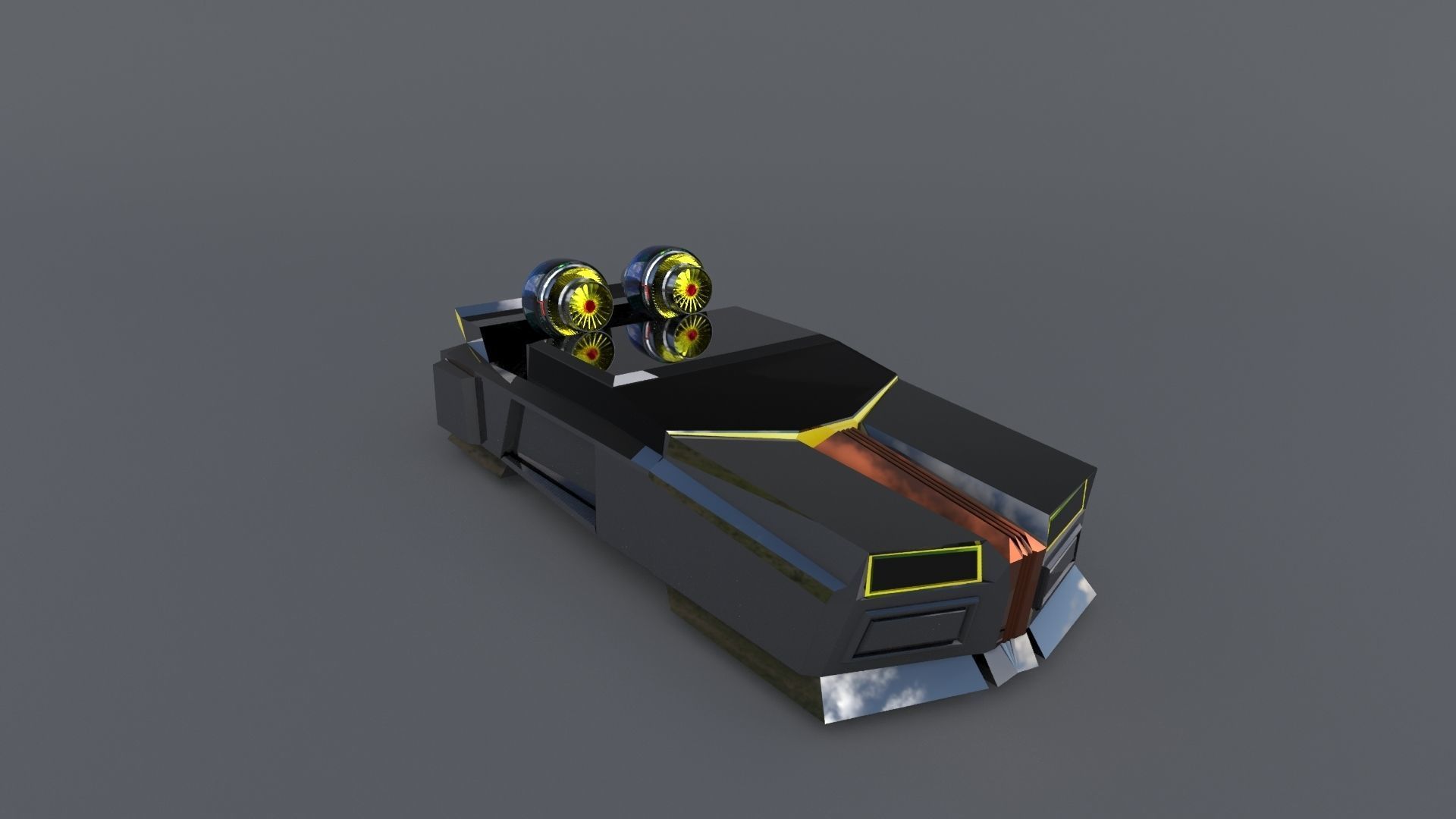 3D model of scifi jet car 3D model | CGTrader