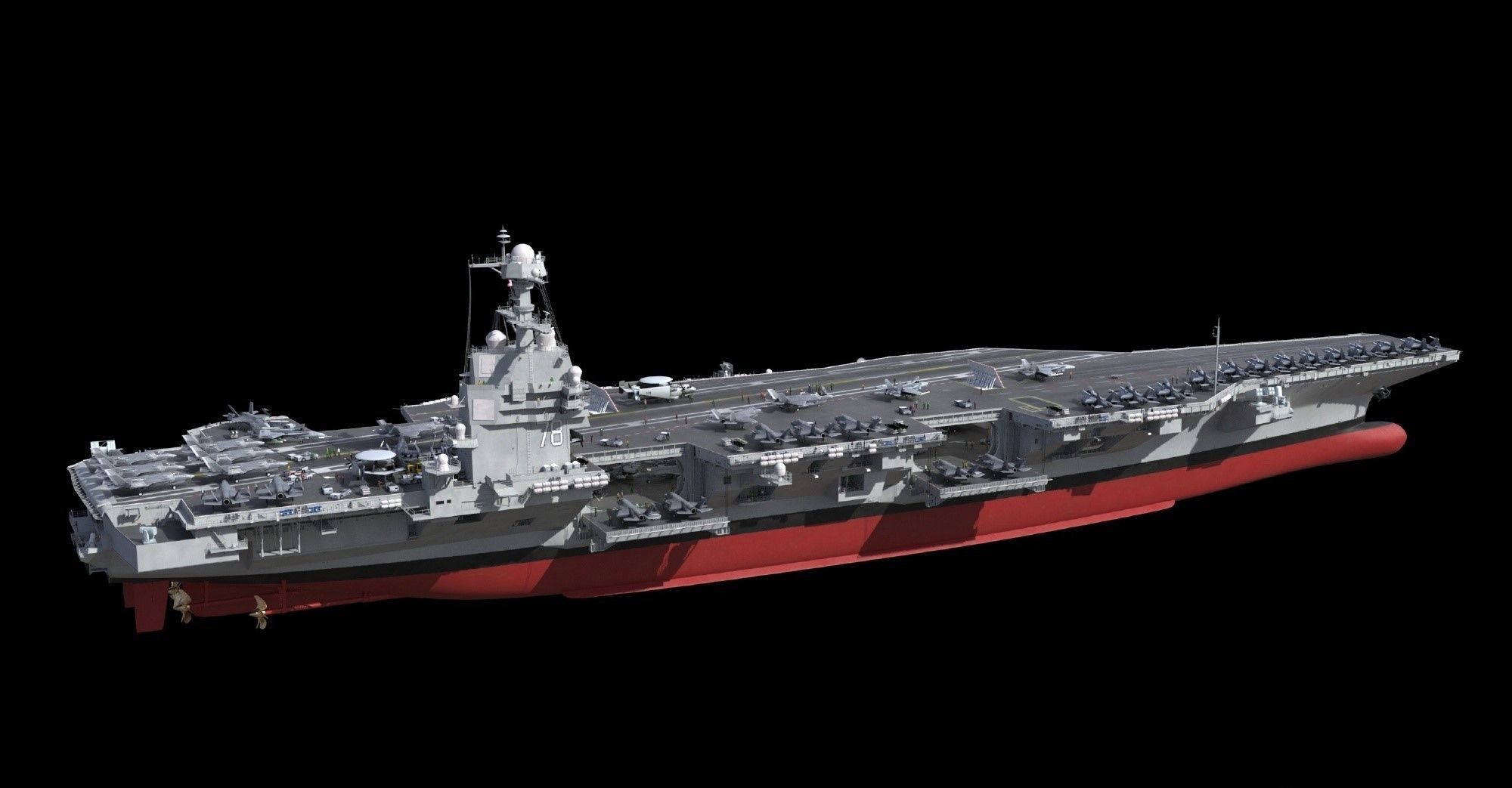 CVN-78 USS Gerald Ford Aircraft carrier 3D model animated | CGTrader
