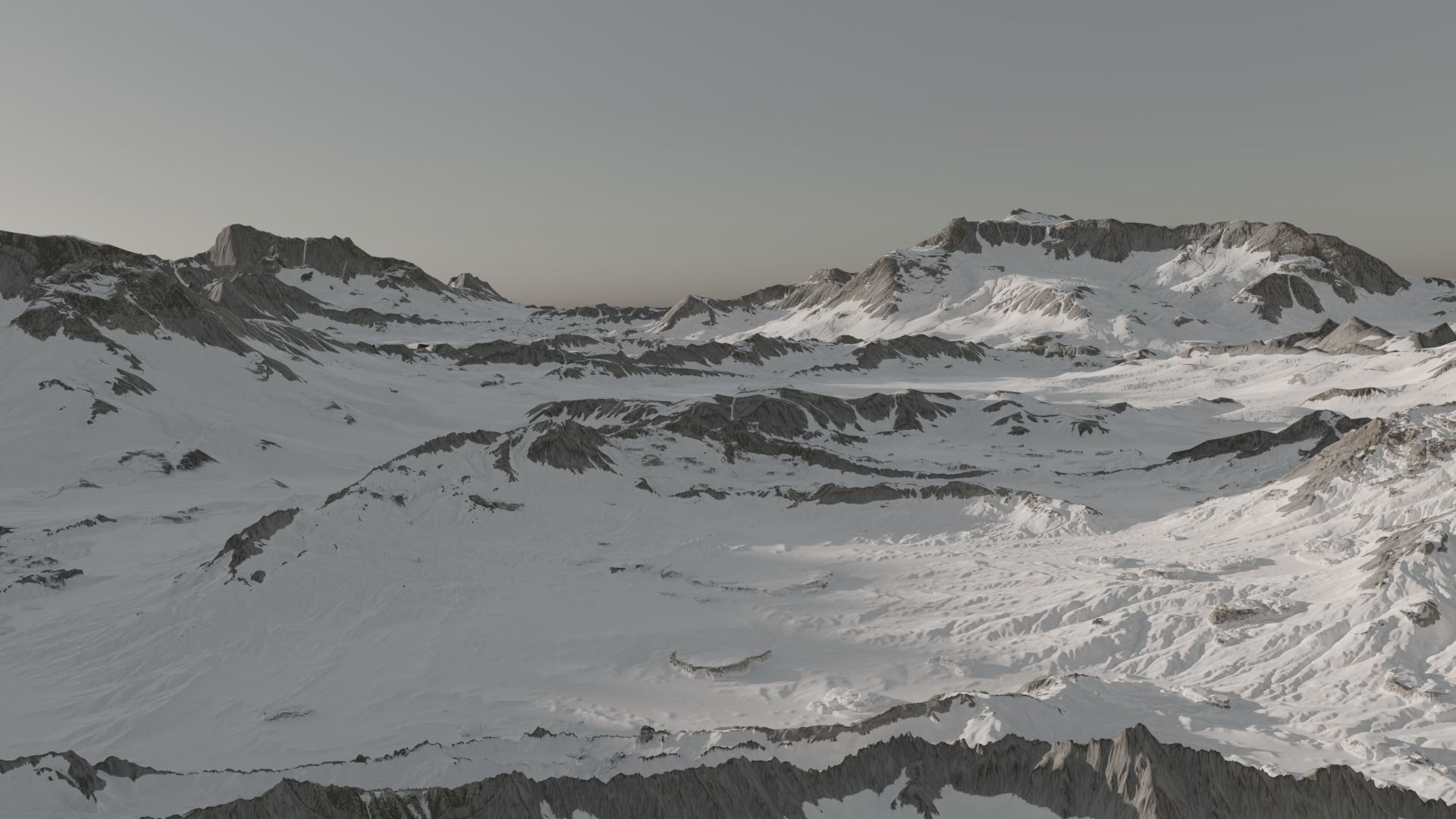 3D model Mountain Valley Landscape - Summer and Winter Versions VR / AR / low-poly | CGTrader