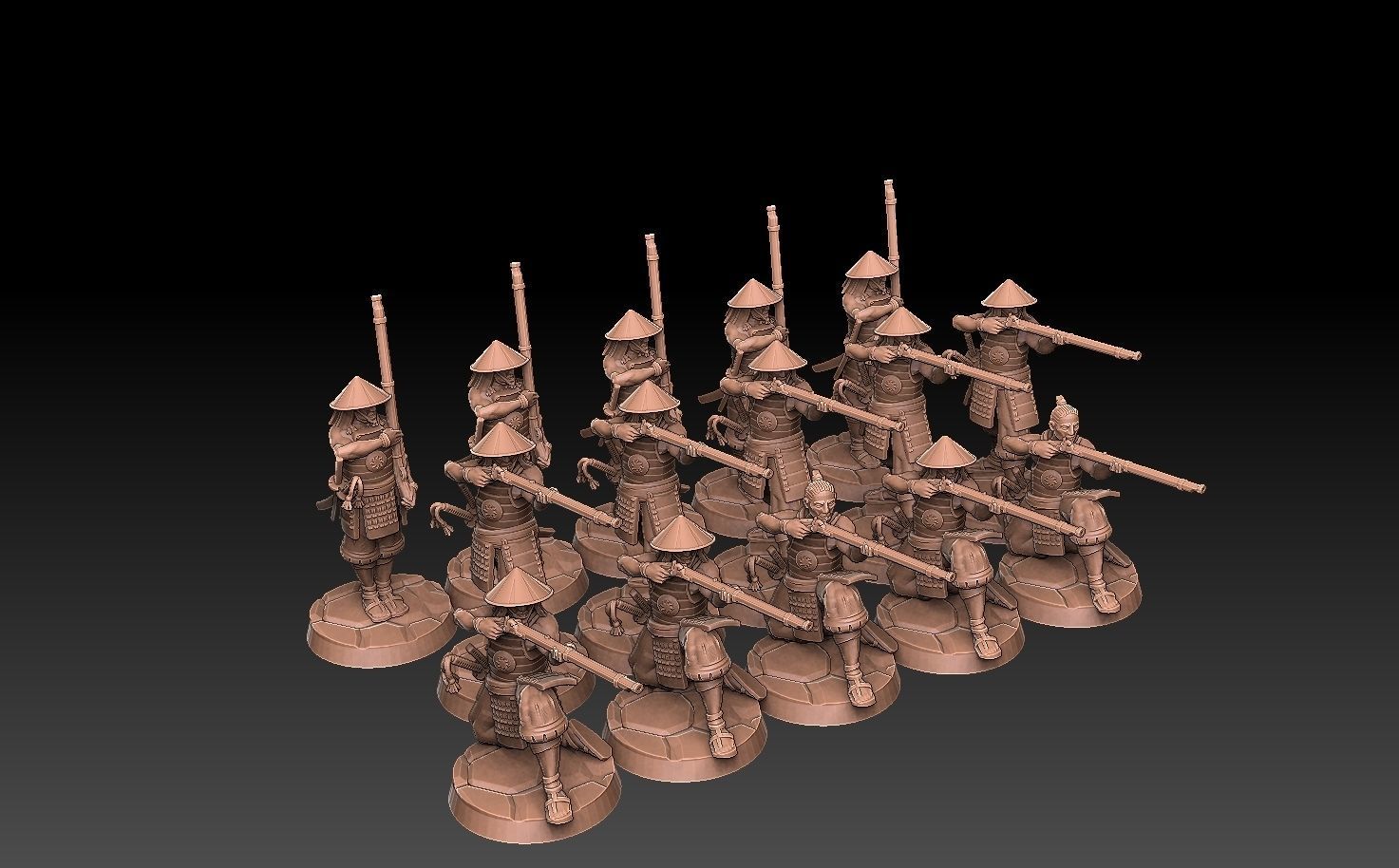 Ashigaru Musket Regiment 3D model 3D printable | CGTrader