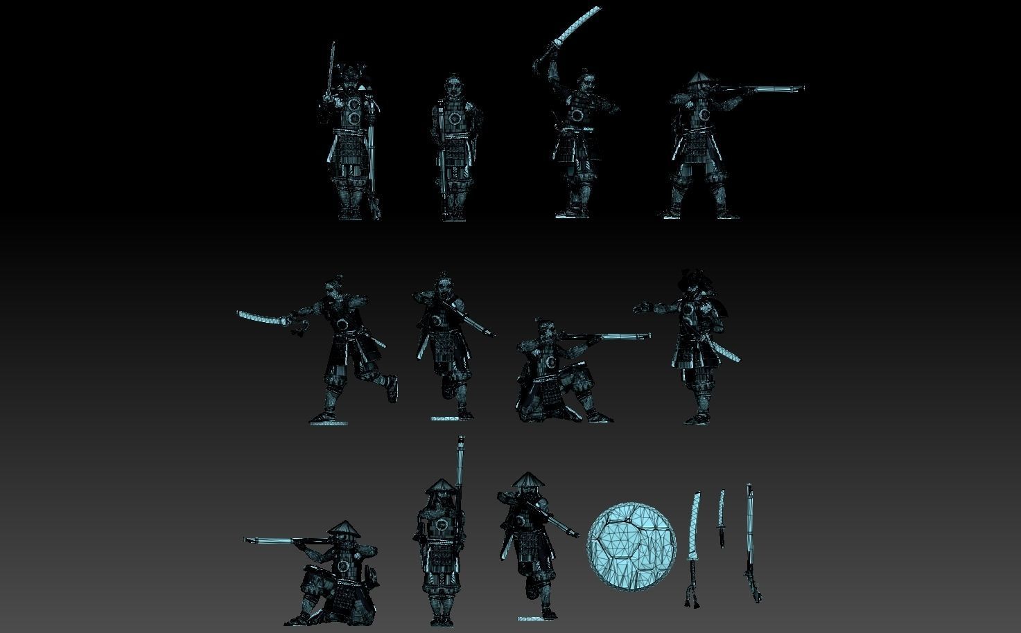 Ashigaru Musket Regiment 3D model 3D printable | CGTrader