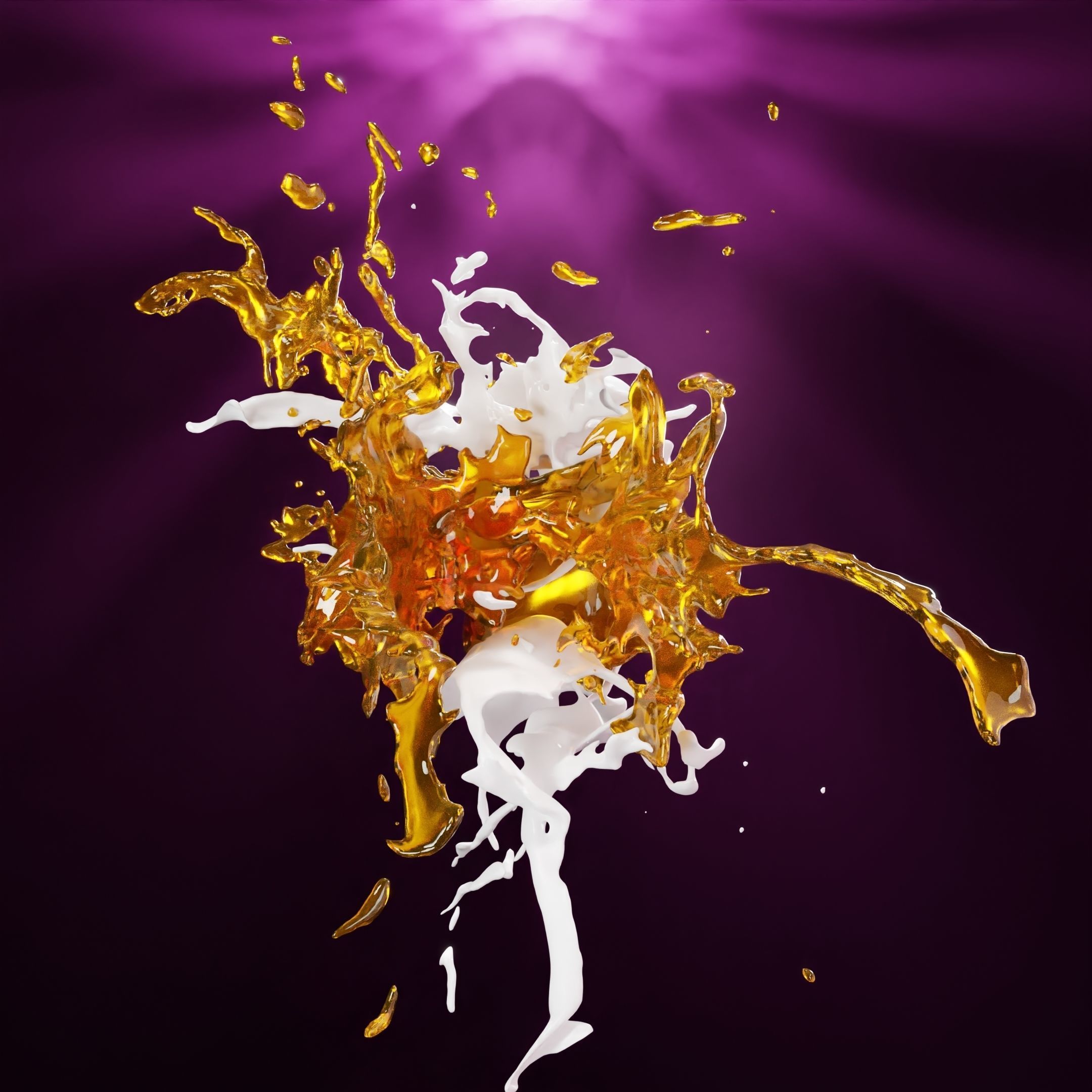 Liquid splash pack of 16 splashes 3D model | CGTrader