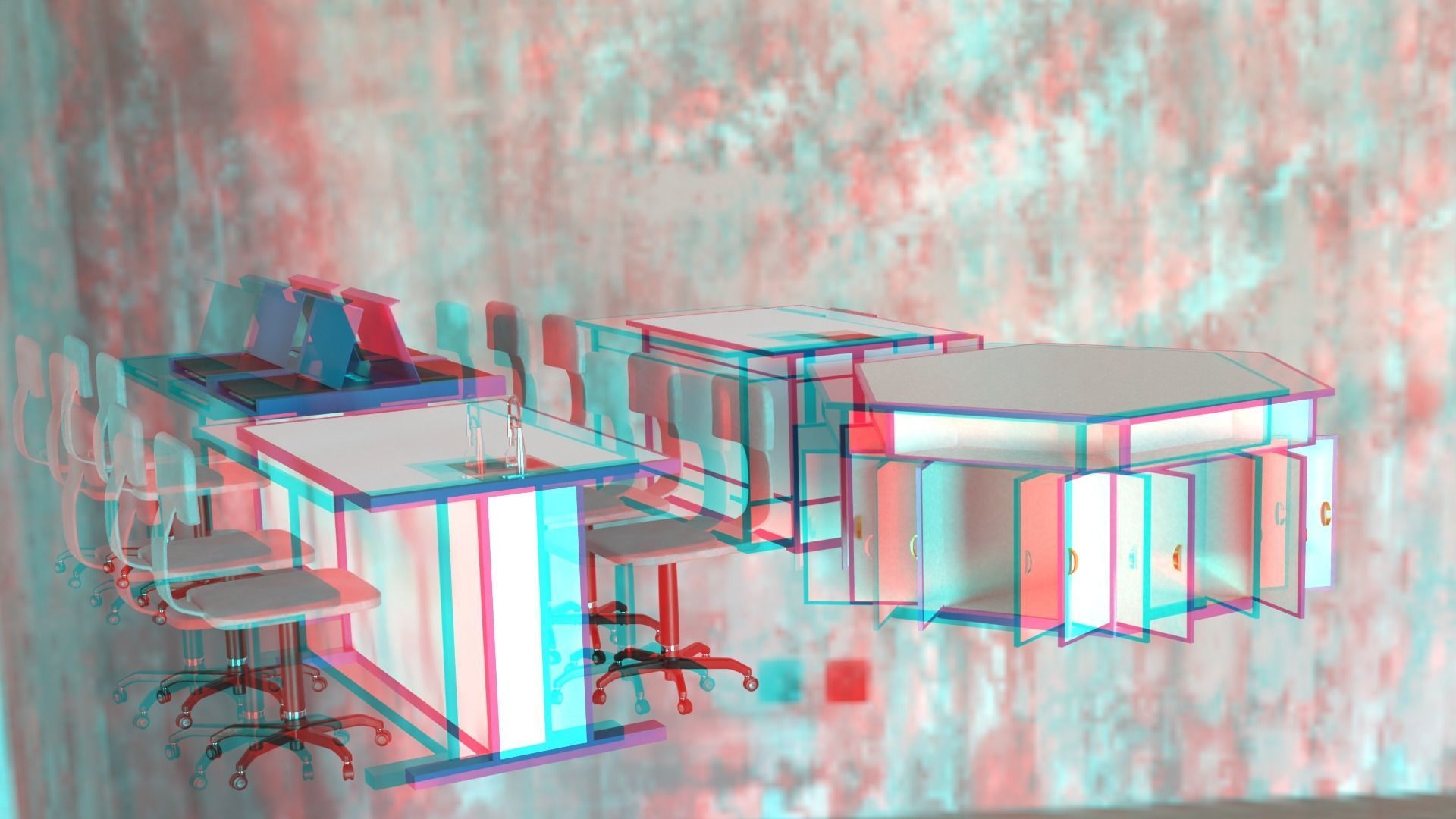 3D model laboratory desk pack VR / AR / low-poly | CGTrader