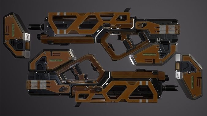 3D model Scifi Assult Rifel Gun VR / AR / low-poly | CGTrader