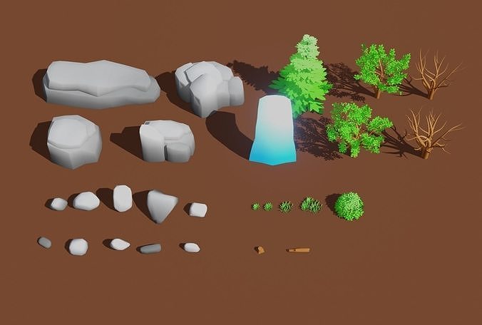 3D model Environment pack VR / AR / low-poly | CGTrader