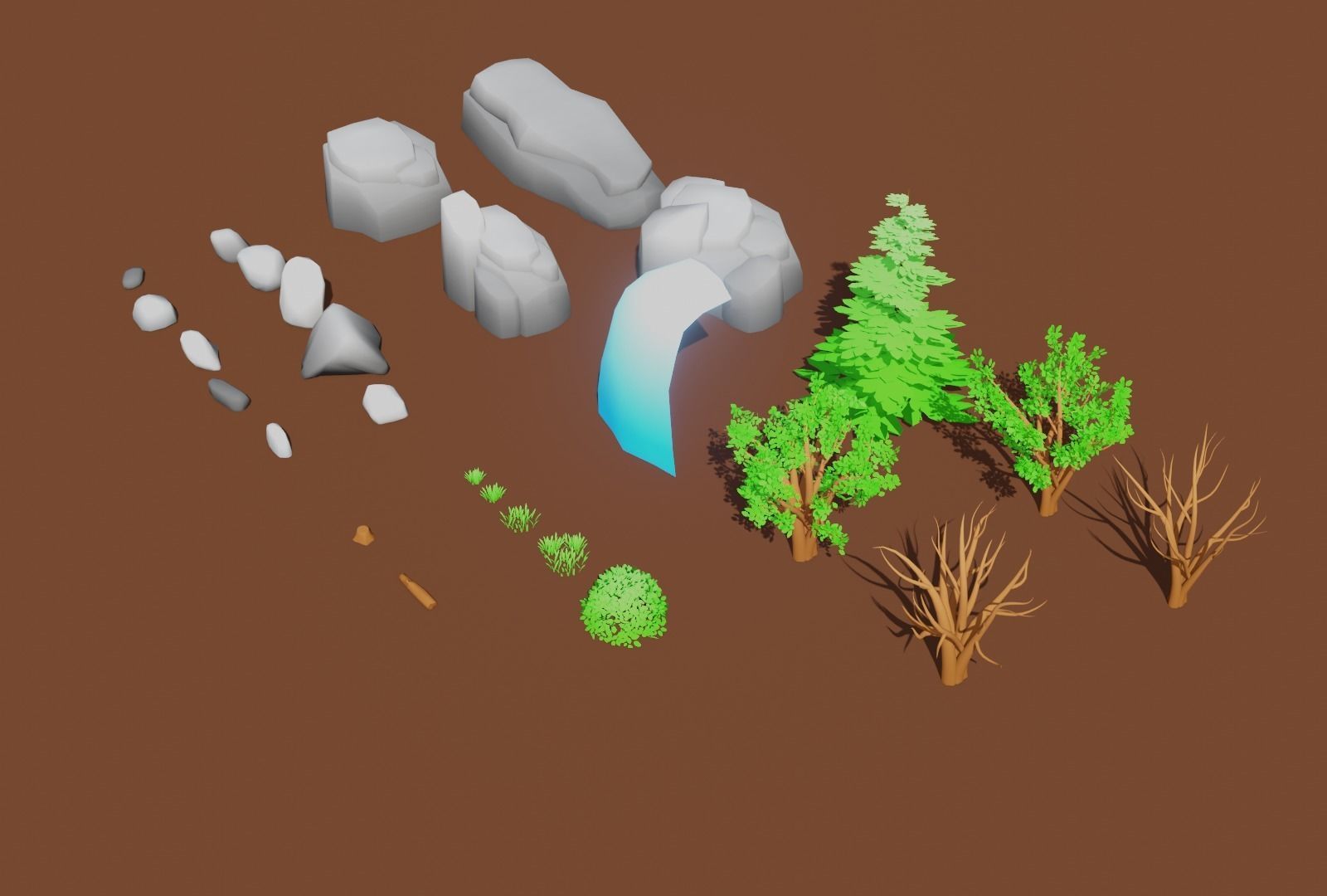3D model Environment pack VR / AR / low-poly | CGTrader