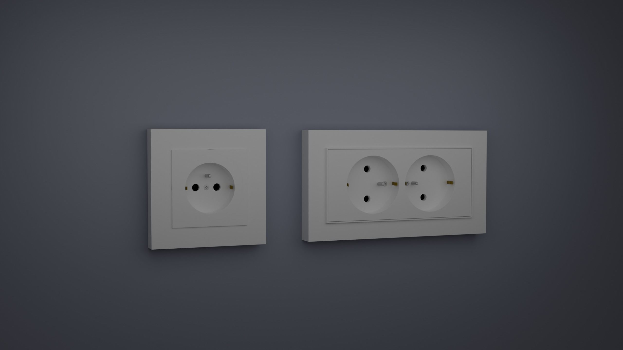 3D model Electronic Sockets and switches VR / AR / low-poly | CGTrader