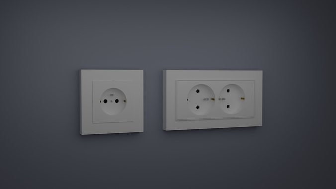 3D model Electronic Sockets and switches VR / AR / low-poly | CGTrader