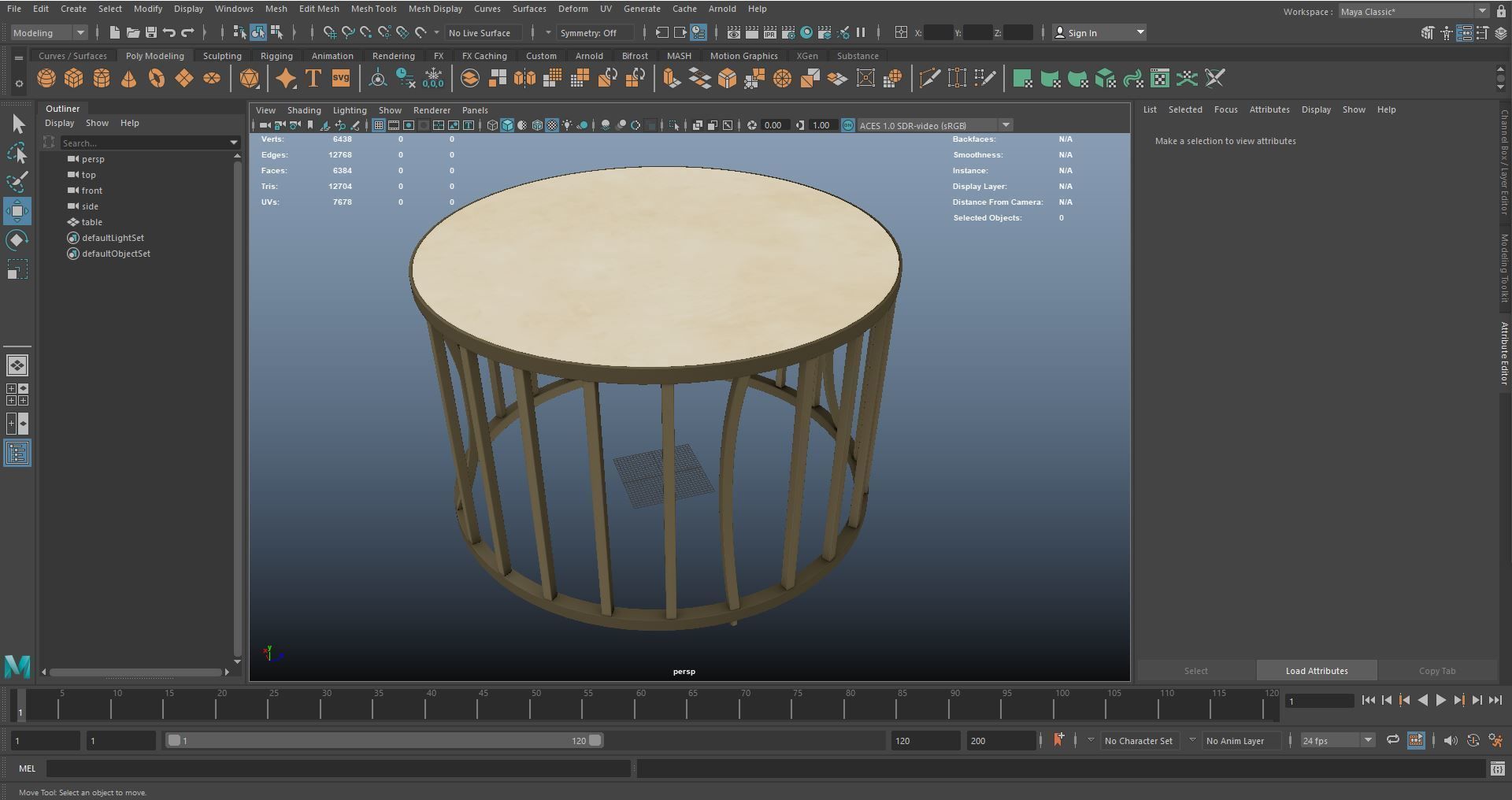 3D model Round Table Round Table V1 3D Model VR AR PBR VR / AR / low ...
