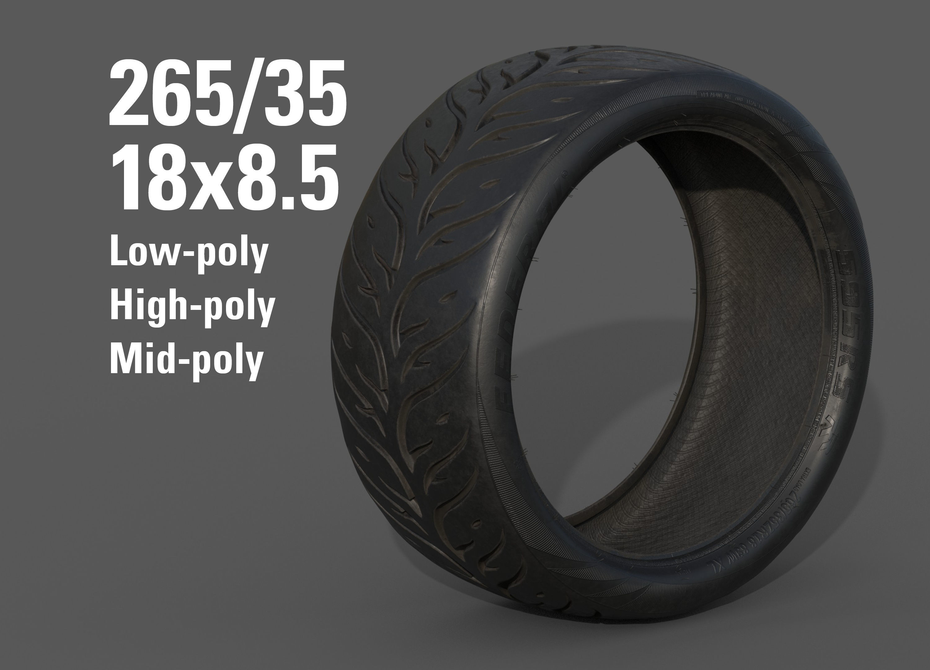 3D model Federal 595 RS 265 35 for 18x8 VR / AR / low-poly | CGTrader