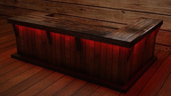 3D model Bar Counter Low-poly VR / AR / low-poly | CGTrader