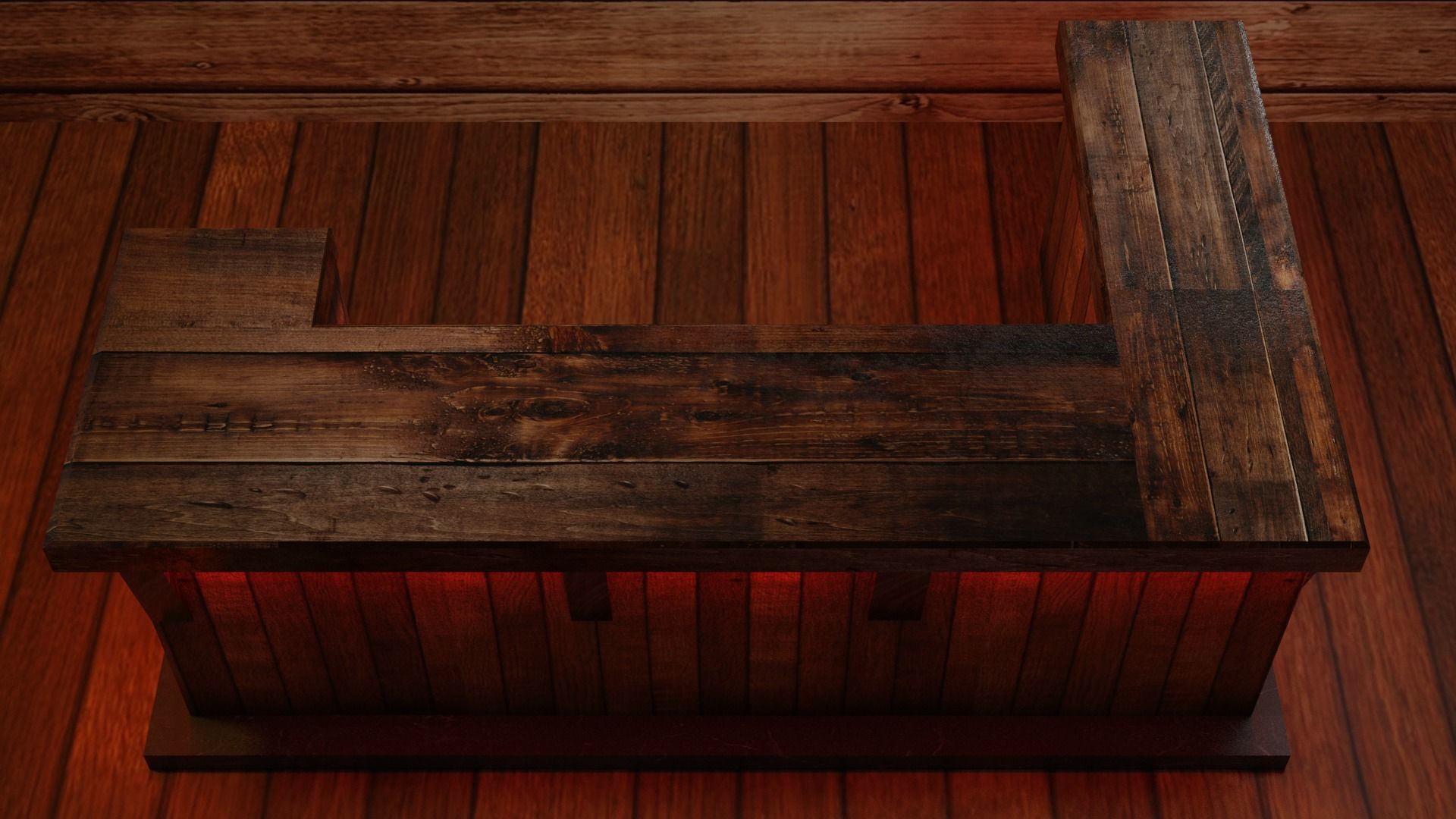 3D model Bar Counter Low-poly VR / AR / low-poly | CGTrader