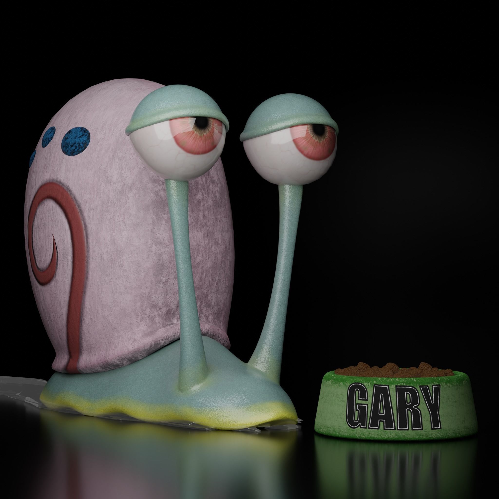 Gary From SpongeBob free 3D model | CGTrader