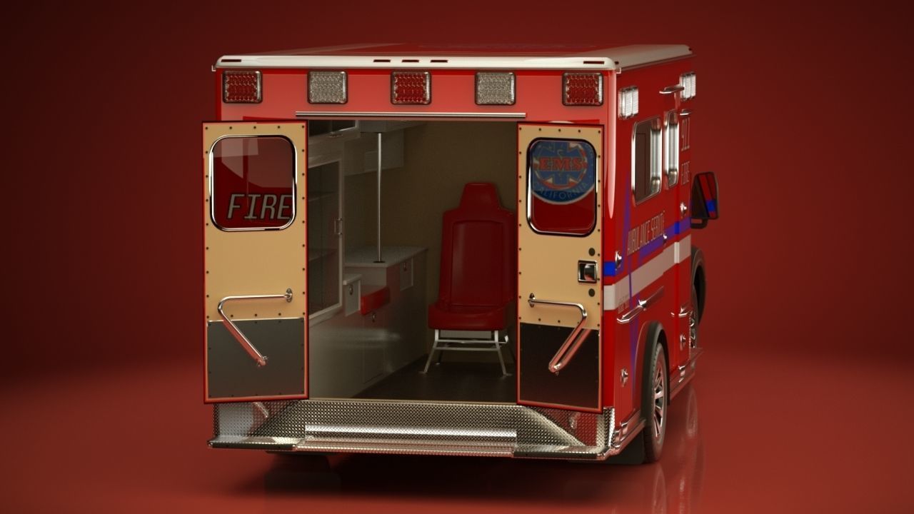 Emergency Ambulance Vol6 3D model | CGTrader