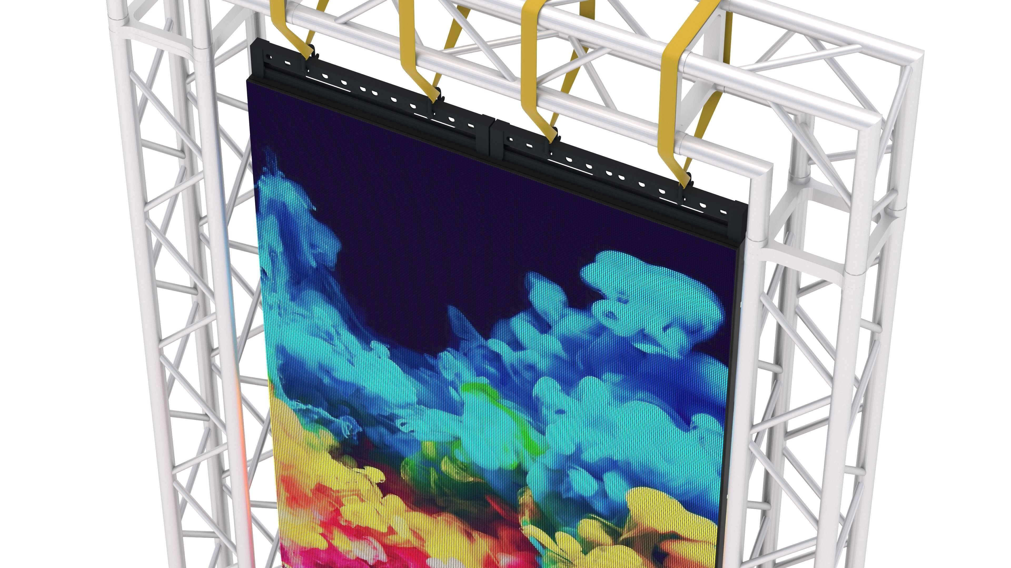Led Screen Display Panel Monitor and Truss 3D model | CGTrader