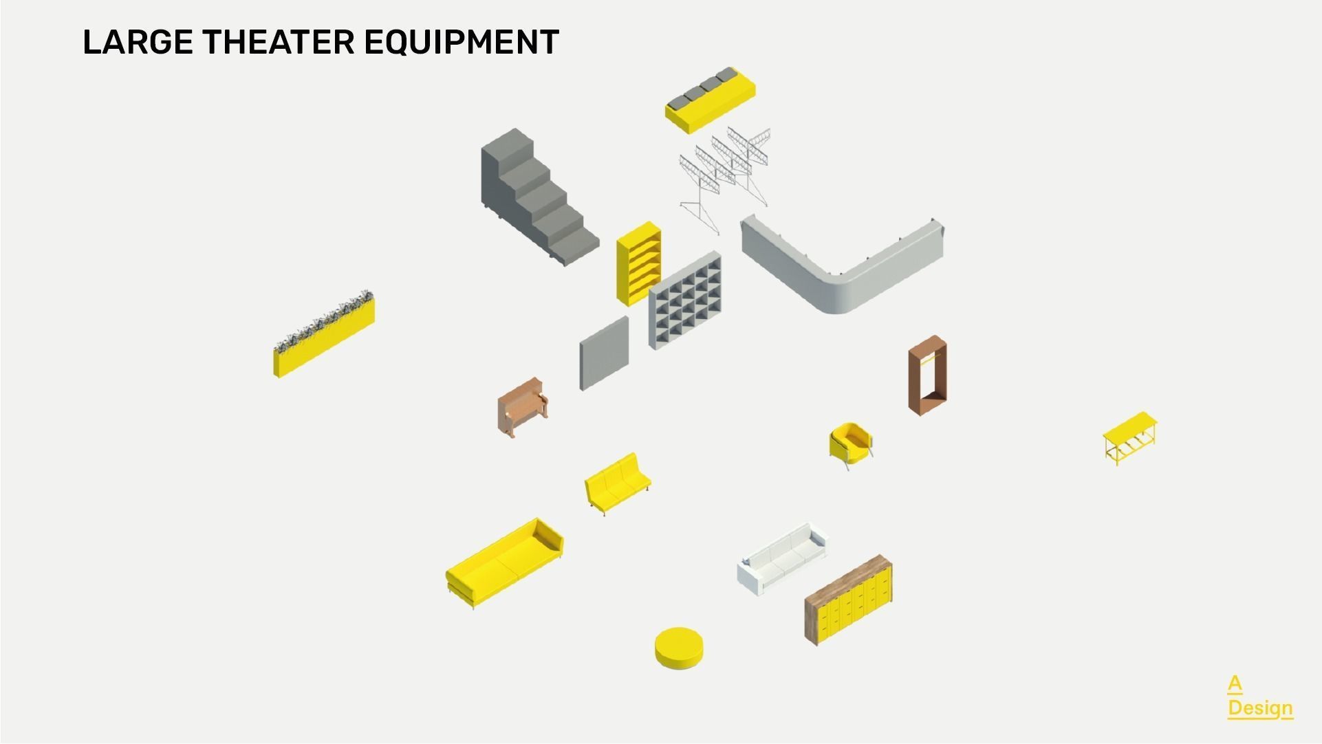 Theater equipment - Pack of revit families 3D model | CGTrader