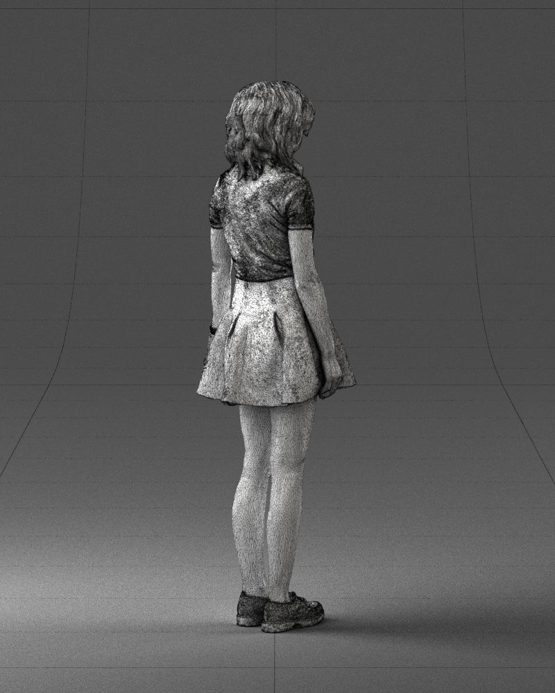 Blonde in a skirt with a tattoo 0267 3D Print Ready 3D model 3D printable | CGTrader