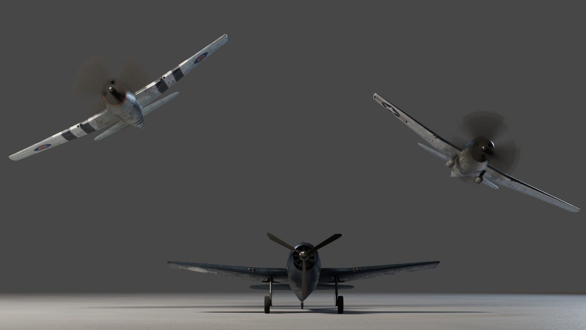 3D model Grumman F6F Hellcat VR / AR / low-poly | CGTrader