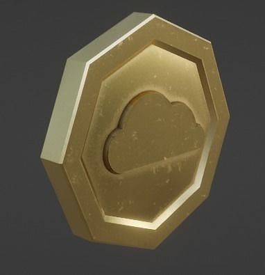 3D model Cloud Coin VR / AR / low-poly | CGTrader