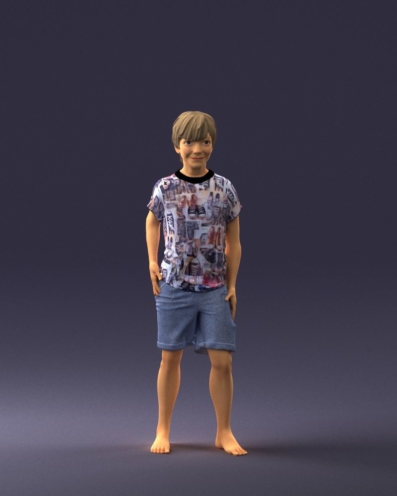 Boy in pose 0243 3D model | CGTrader